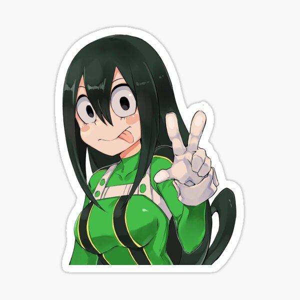 "Boku no hero academia - Tsuyu Asui" Sticker by SpookyStore21 | Redbubble