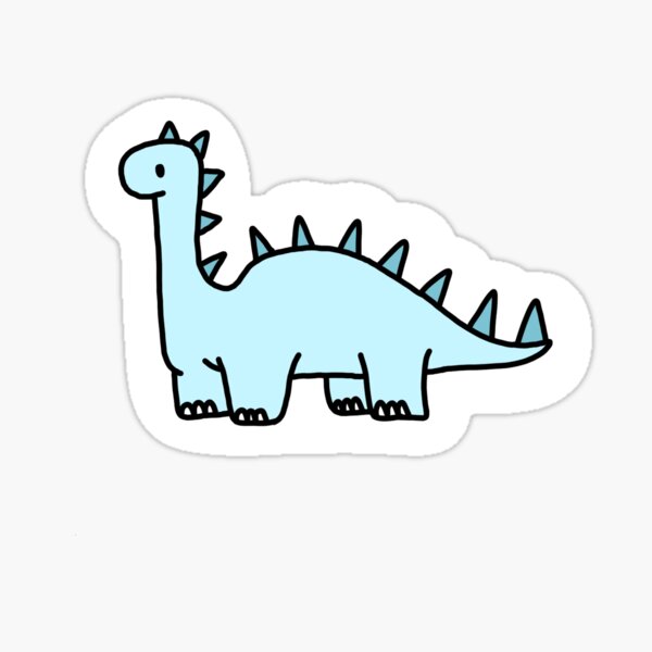 "cute blue dinosaur" Sticker for Sale by positivemillie | Redbubble