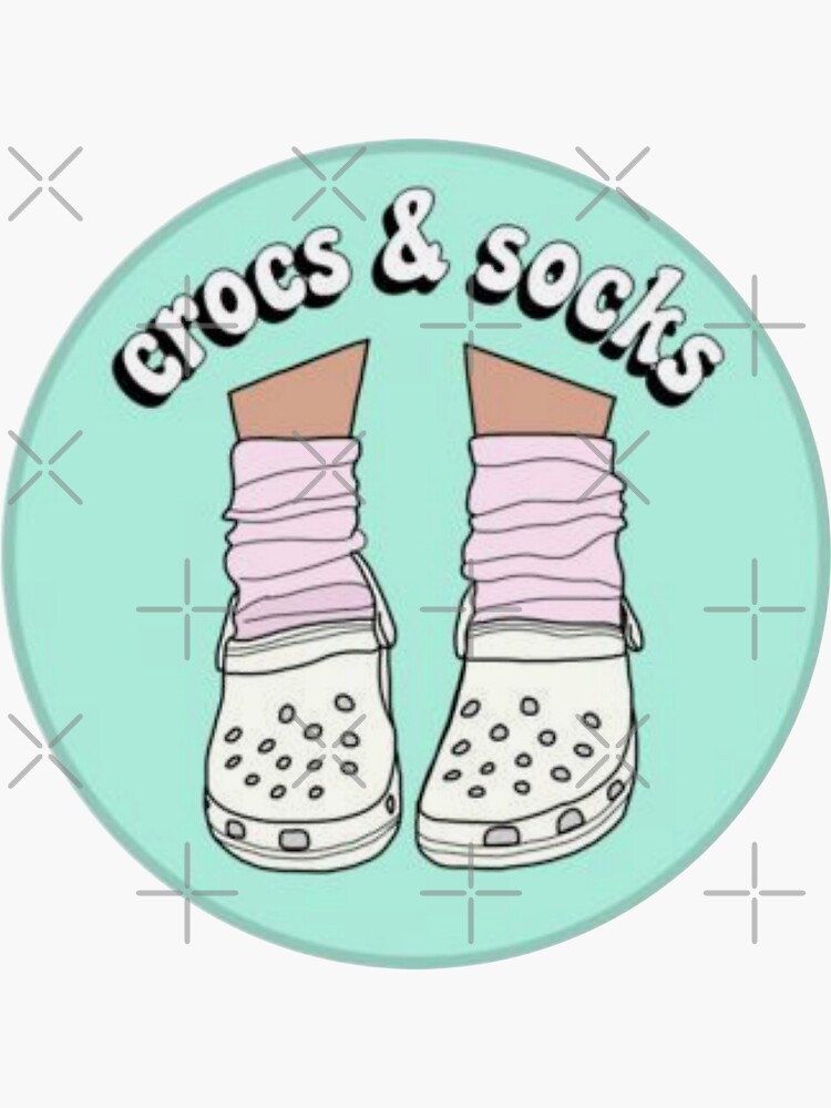 "Crocs and Socks" Sticker by Abdelkarim1 | Redbubble