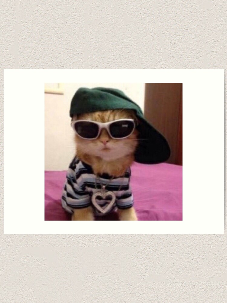 "Edgy Cat Meme" Art Print for Sale by HeartBreakKidd | Redbubble