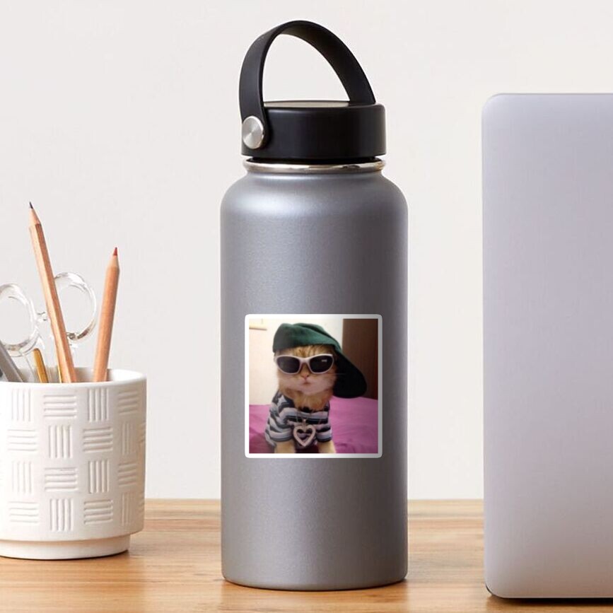 "Edgy Cat Meme" Sticker for Sale by HeartBreakKidd | Redbubble