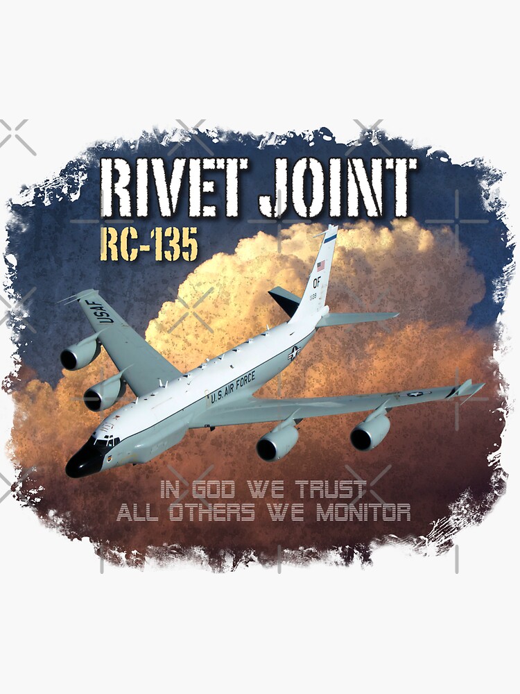 "USAF Rivet Joint RC135" Sticker for Sale by Wildharegrafix | Redbubble