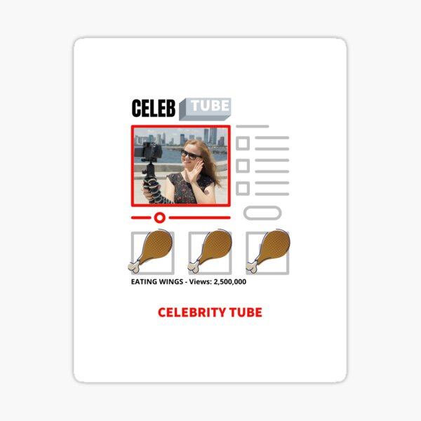 "CELEB TUBE - Celebrity Tube" Sticker for Sale by theworld2021 | Redbubble