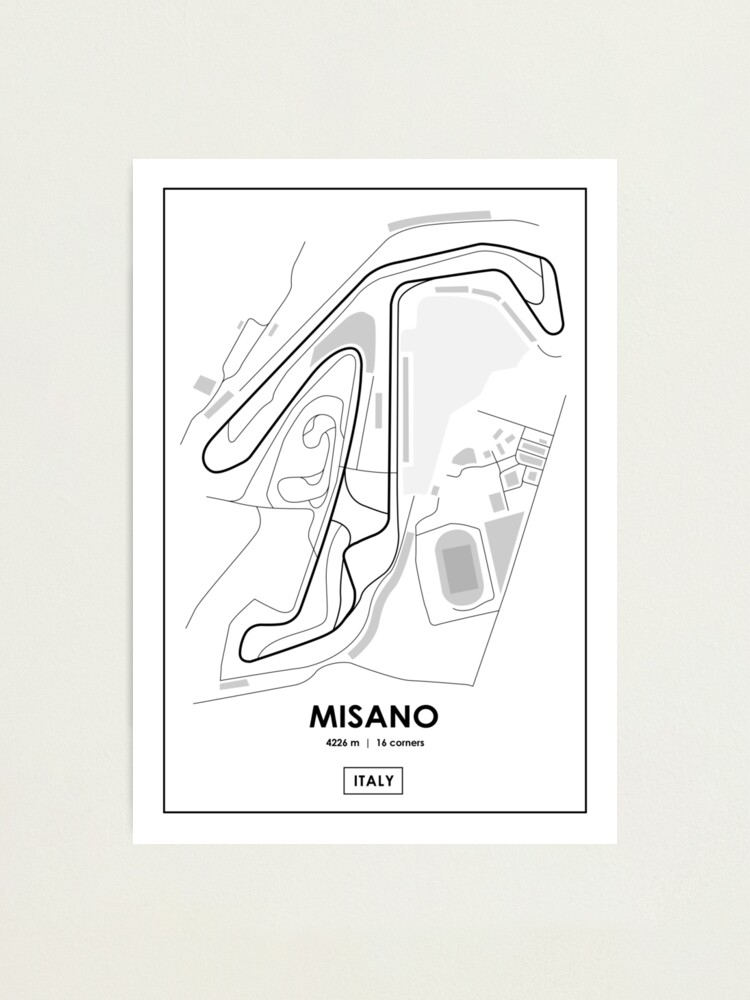"MISANO - Italy Track Map" Photographic Print for Sale by ...
