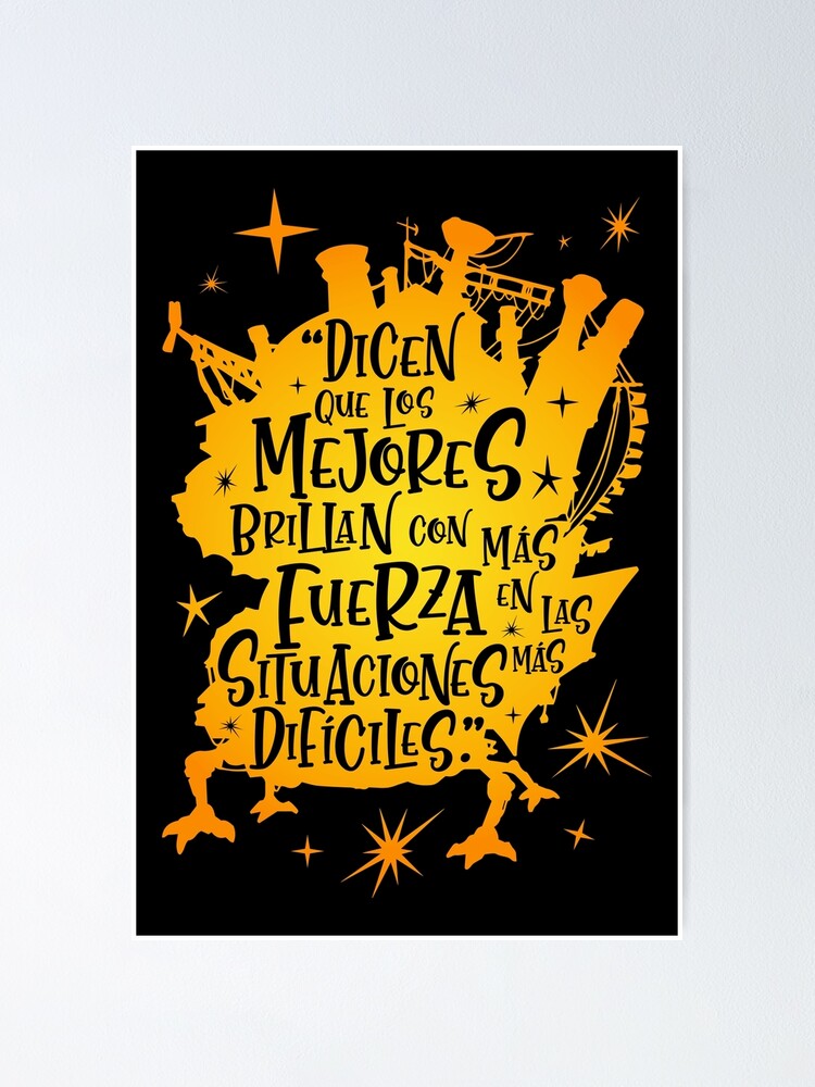 Póster «Lettering Castillo Ambulante - "Dicen que los mejores brillan ...