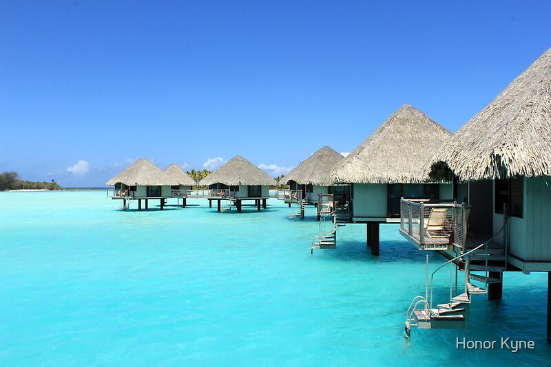 "Overwater Bungalows - Le Meriden - Bora Bora" by Honor Kyne | Redbubble