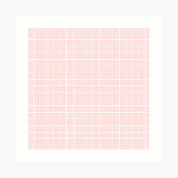 "Pink and White Grid " Art Print for Sale by STAR10008 | Redbubble