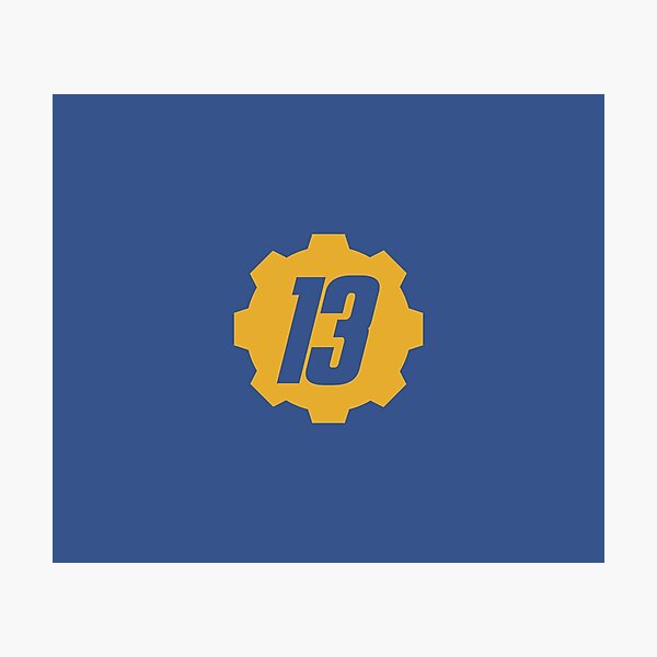 "Vault 13 Door Logo" Photographic Print by Mercatus | Redbubble