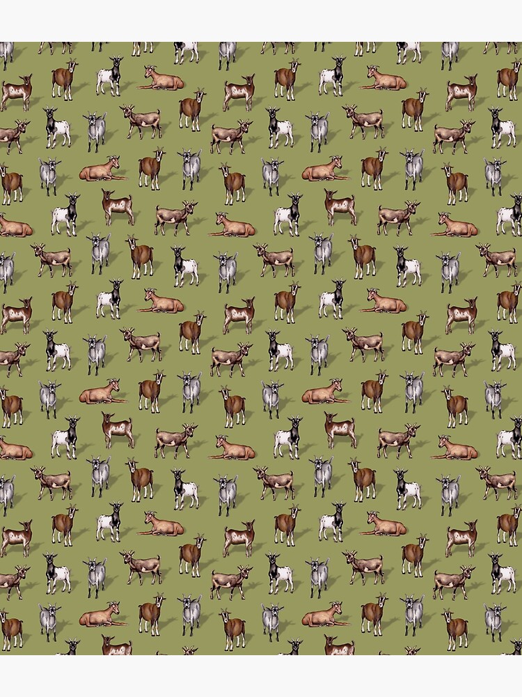 "Tiny Goats on Green - Goat Herd Pattern" Backpack for Sale by ...