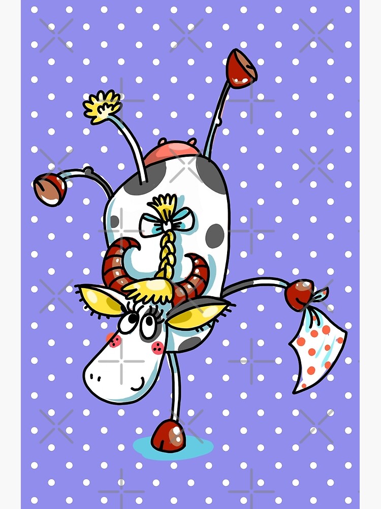 Lámina artística «La vaca está bailando - personaje de dibujos animados ...