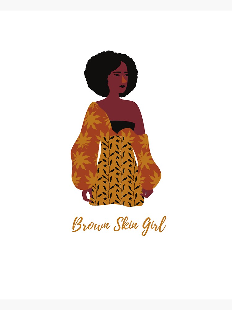 "Brown Skin Girl" Sticker by Laitu | Redbubble