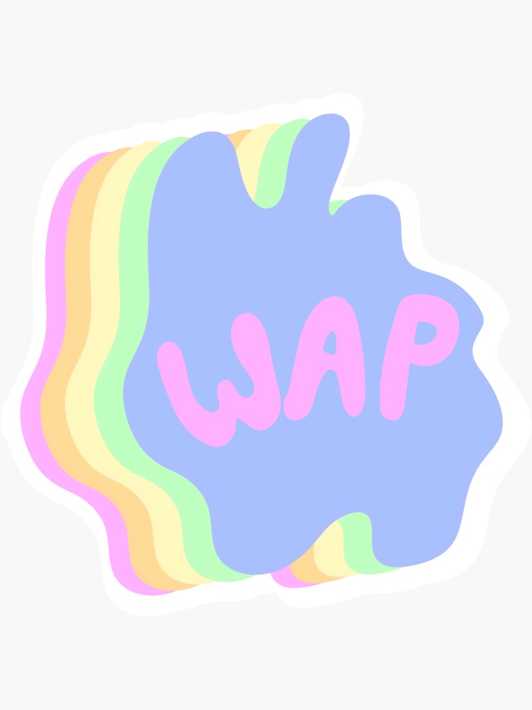 "WAP sticker" Sticker for Sale by OliveKass | Redbubble