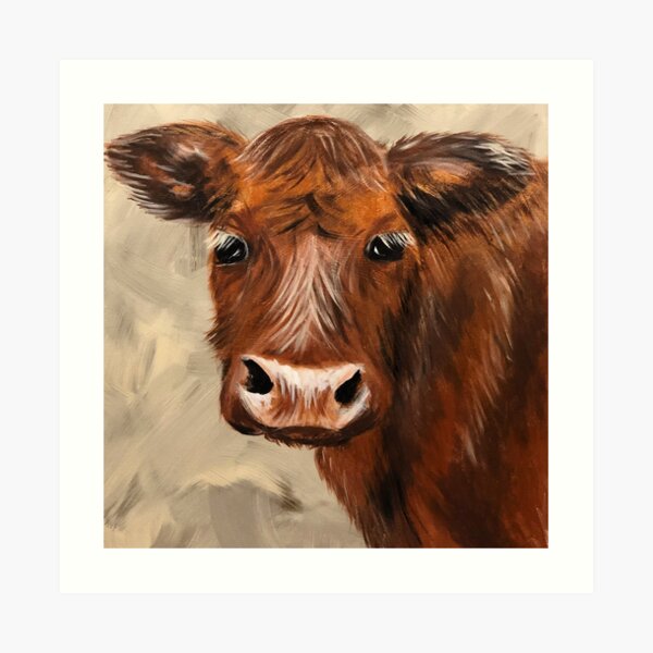 "Red Angus " Art Print for Sale by HannahAsherArt | Redbubble
