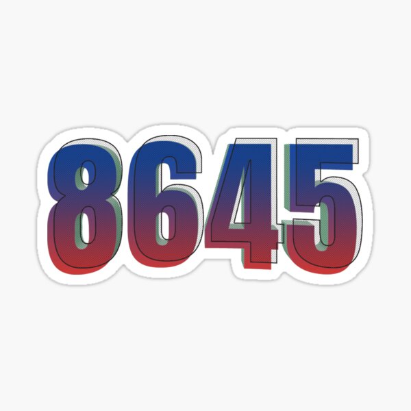 "8645" Sticker for Sale by moadhamouch | Redbubble