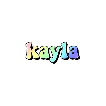 "aesthetic rainbow kayla name" Sticker for Sale by STAR10008 | Redbubble