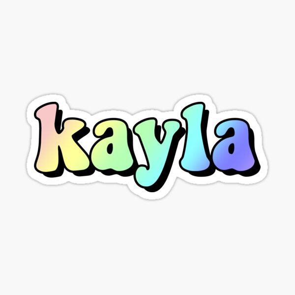 "aesthetic rainbow kayla name" Sticker for Sale by STAR10008 | Redbubble