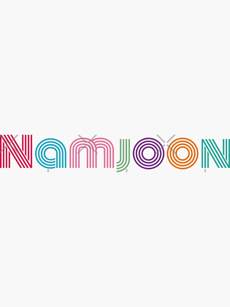 "BTS Kim Namjoon Dynamite Font" Sticker for Sale by serendipitousMT ...