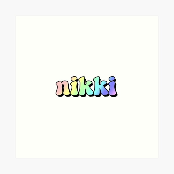 "aesthetic rainbow nikki name" Art Print by STAR10008 | Redbubble