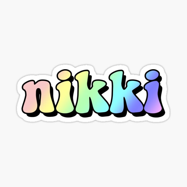 "aesthetic rainbow nikki name" Sticker for Sale by STAR10008 | Redbubble