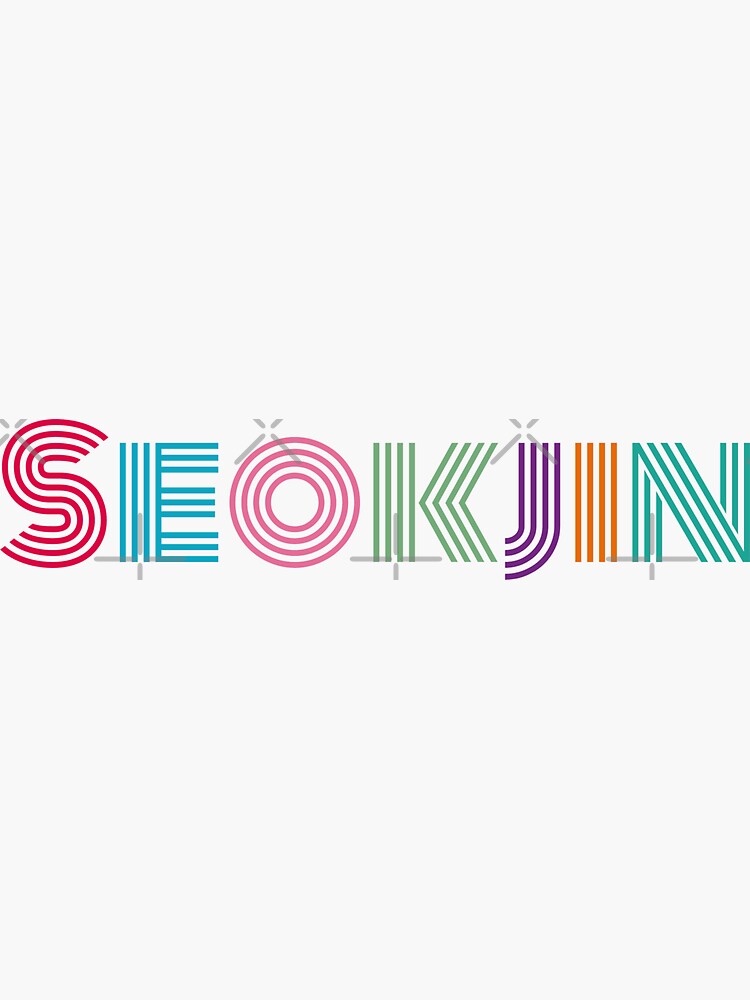 "BTS Kim Seokjin Dynamite Font" Sticker by serendipitousMT | Redbubble