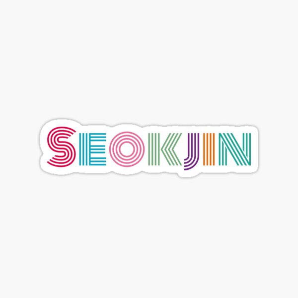 "BTS Kim Seokjin Dynamite Font" Sticker by serendipitousMT | Redbubble