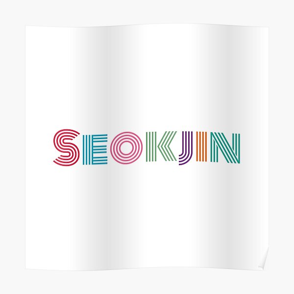 "BTS Kim Seokjin Dynamite Font" Poster by serendipitousMT | Redbubble
