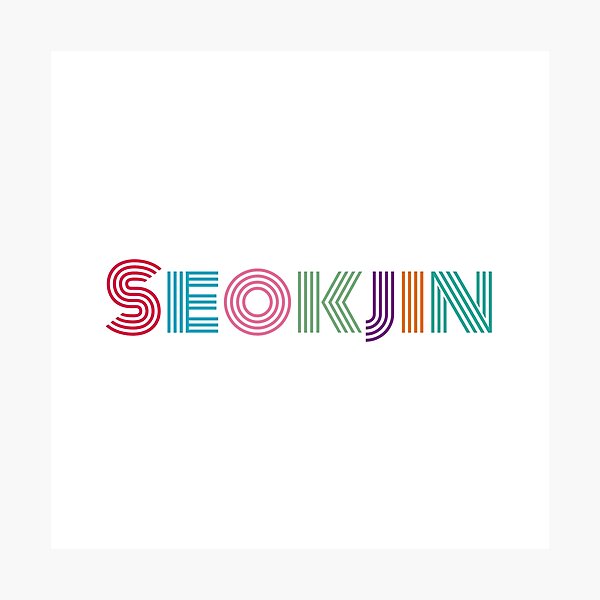 "BTS Kim Seokjin Dynamite Font" Photographic Print for Sale by ...