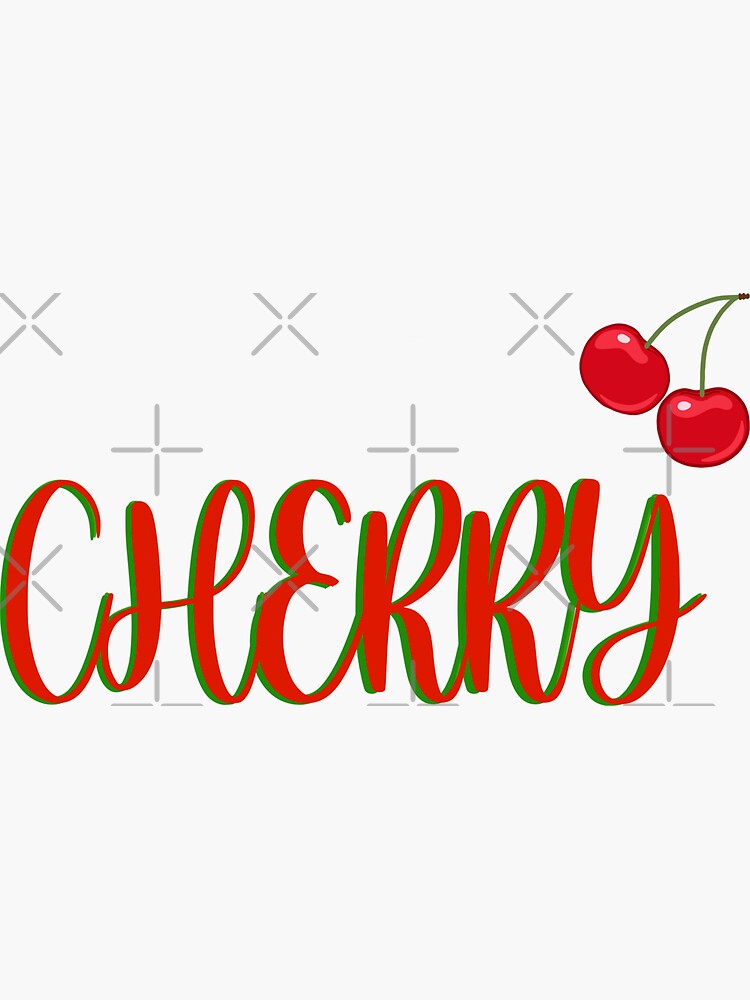 "Cherry name sticker" Sticker for Sale by goldencherry01 | Redbubble