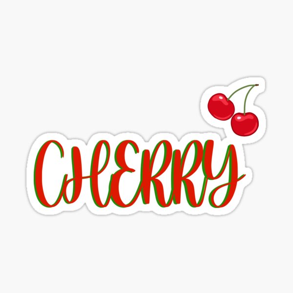 "Cherry name sticker" Sticker for Sale by goldencherry01 | Redbubble