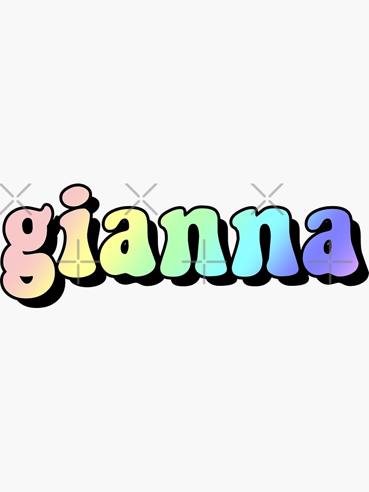 "aesthetic rainbow gianna name" Sticker by STAR10008 | Redbubble