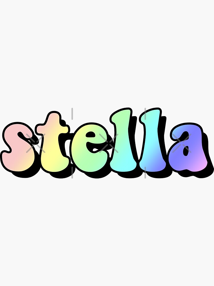 "aesthetic rainbow stella name" Sticker for Sale by STAR10008 | Redbubble