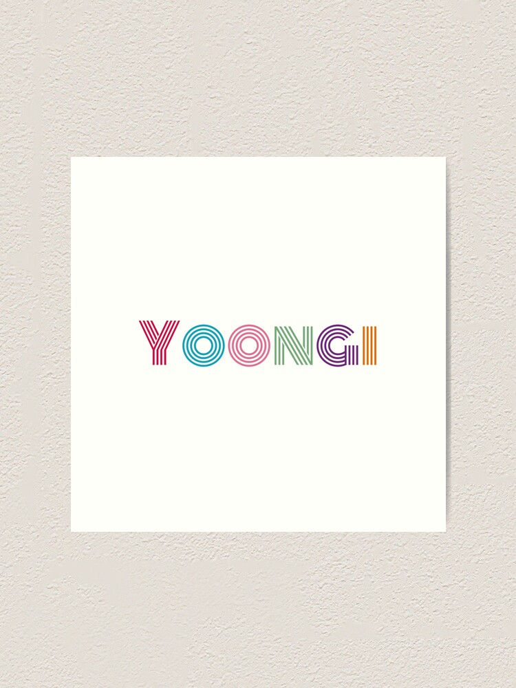 "BTS Min Yoongi Dynamite Font" Art Print by serendipitousMT | Redbubble