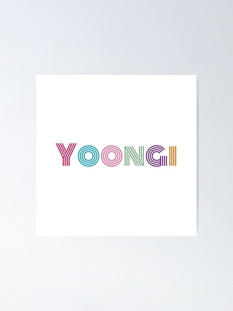"BTS Min Yoongi Dynamite Font" Poster for Sale by serendipitousMT ...