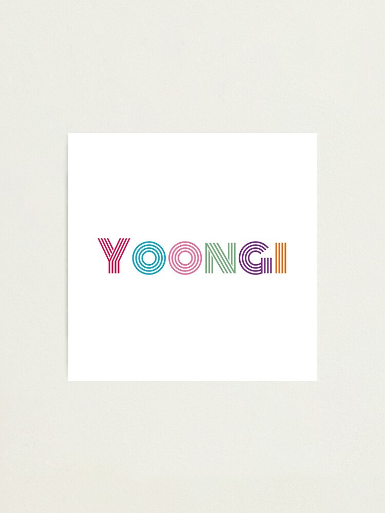 "BTS Min Yoongi Dynamite Font" Photographic Print by serendipitousMT ...