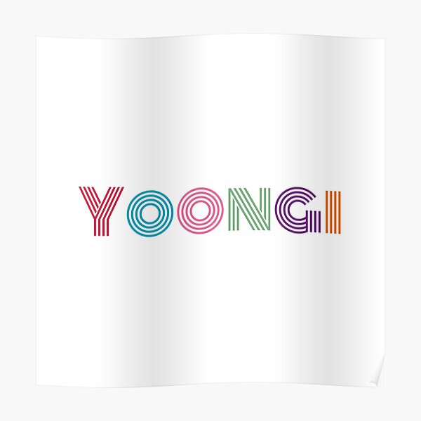 "BTS Min Yoongi Dynamite Font" Poster for Sale by serendipitousMT ...