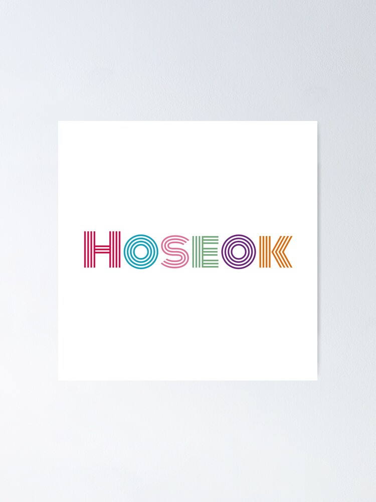 "BTS Jung Hoseok Dynamite Font" Poster for Sale by serendipitousMT ...