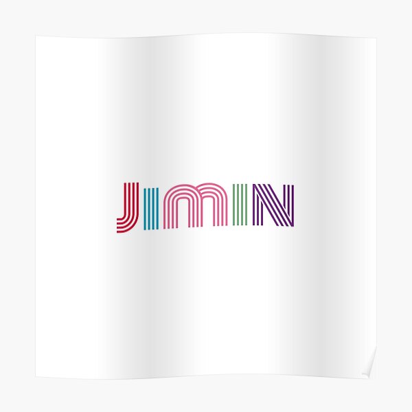 "BTS Park Jimin Dynamite Font" Poster for Sale by serendipitousMT ...