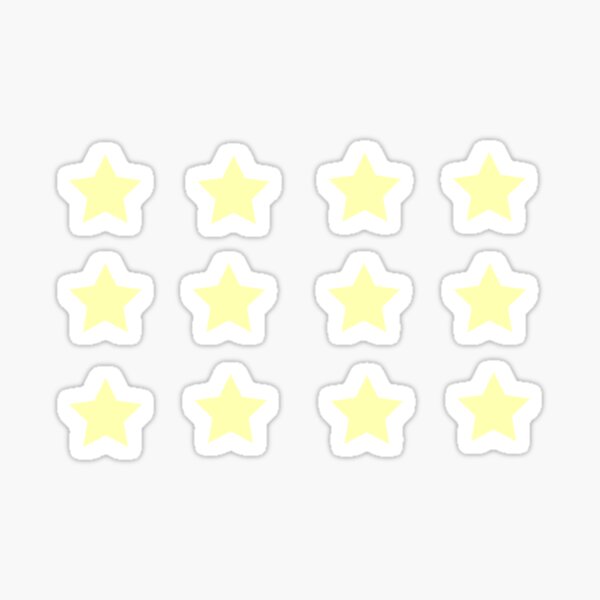 "Pastel yellow Stars 12 pack " Sticker for Sale by aestheticX0 | Redbubble