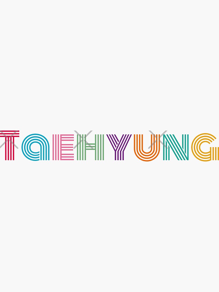 "BTS Kim Taehyung Dynamite Font" Sticker for Sale by serendipitousMT ...