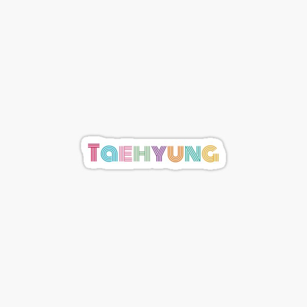 "BTS Kim Taehyung Dynamite Font" Sticker for Sale by serendipitousMT ...