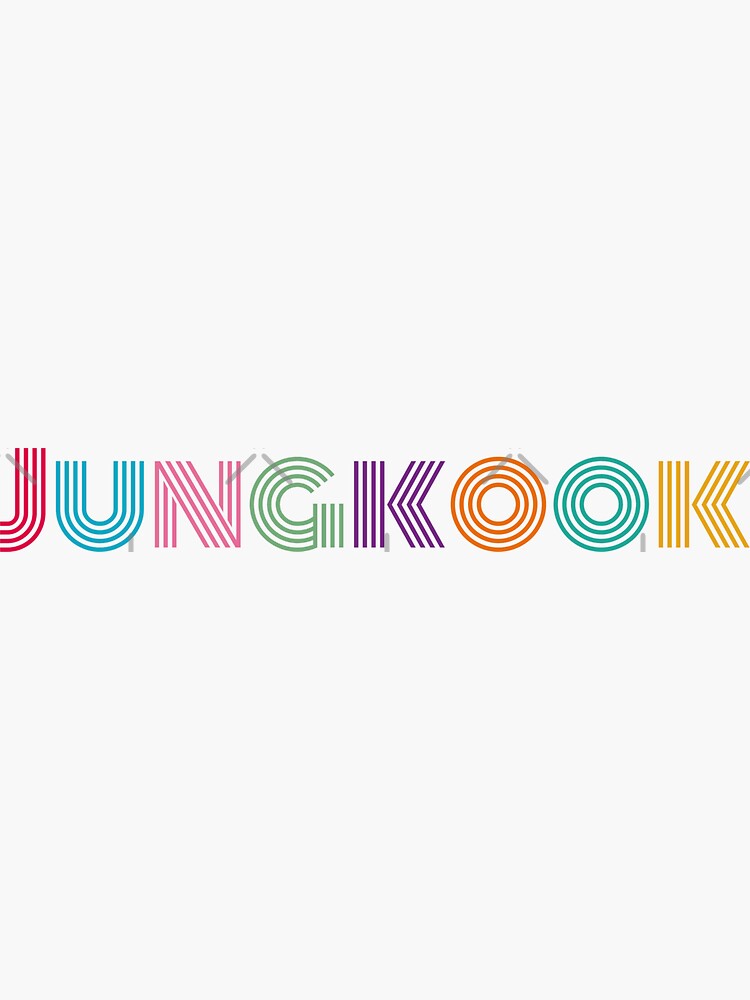 "BTS Jeon Jungkook Dynamite Font" Sticker for Sale by serendipitousMT ...