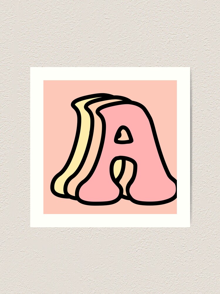 "Pink Aesthetic Groovy Letter A" Art Print for Sale by CaitlinCerys ...