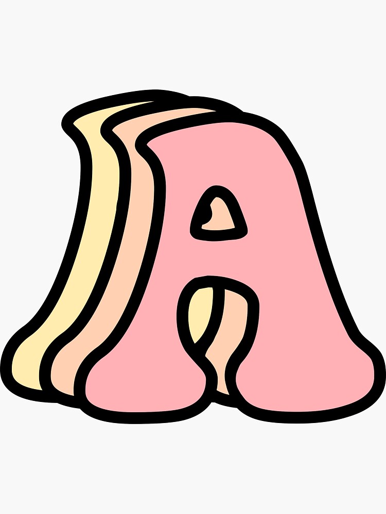 "Pink Aesthetic Groovy Letter A" Sticker for Sale by CaitlinCerys ...