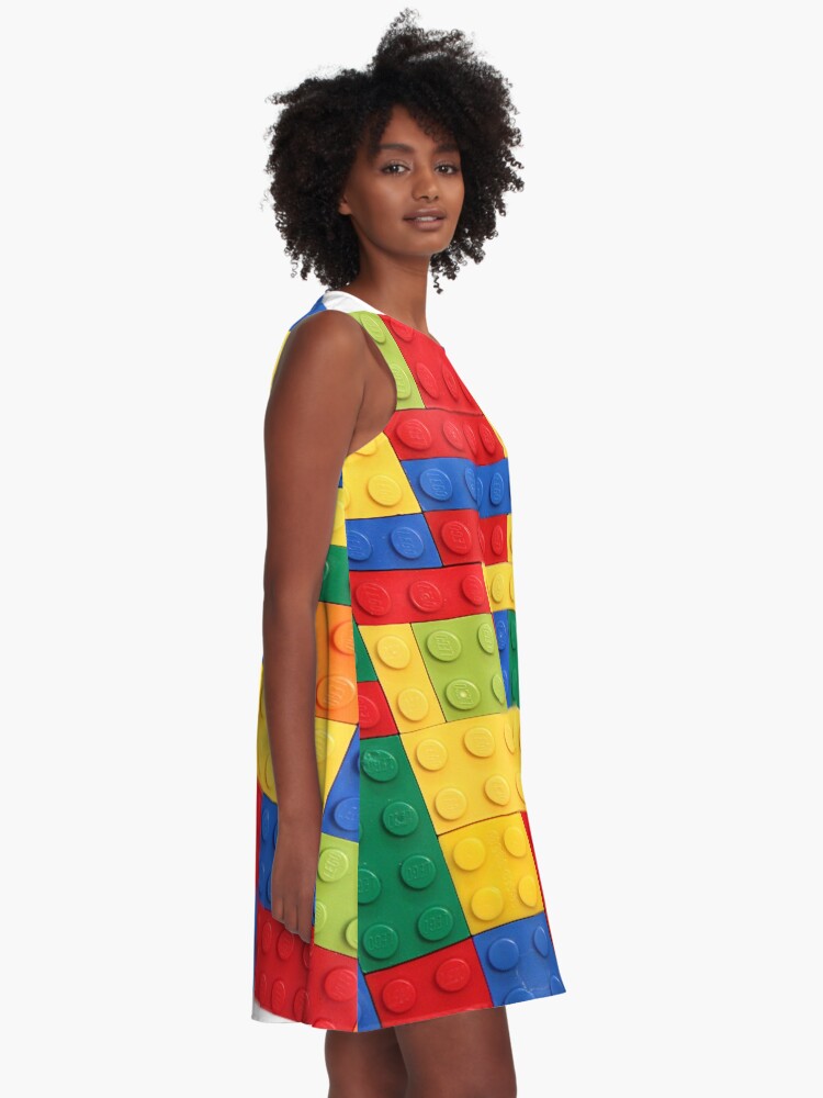 "Colorful Bricks Design" A-Line Dress for Sale by SnappyBrick | Redbubble