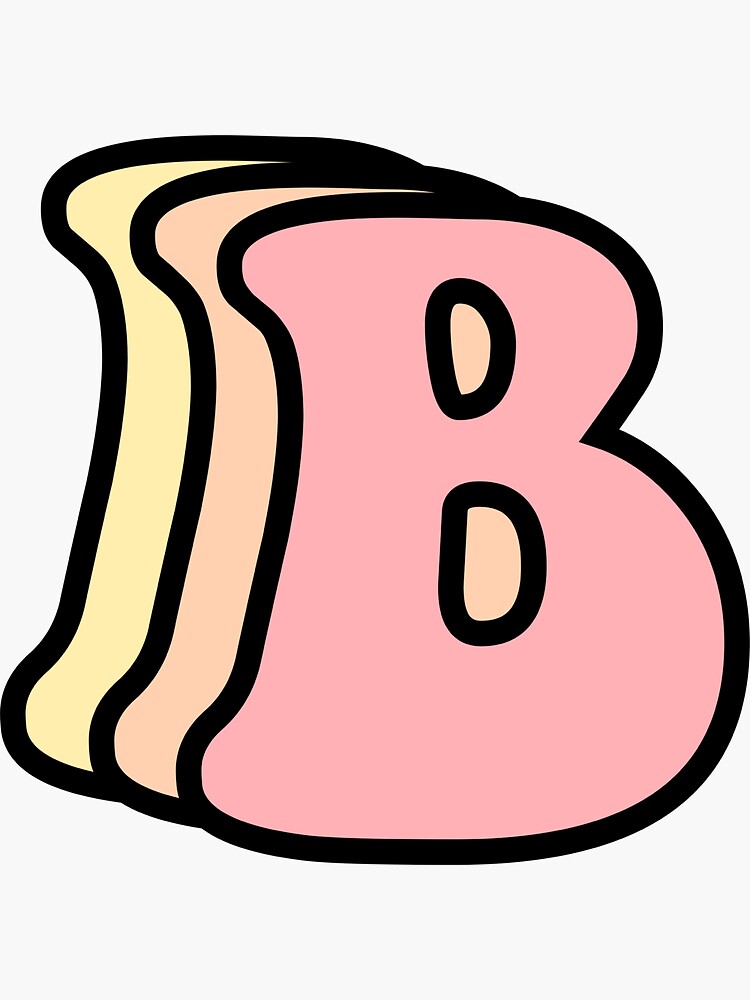 "Pink Aesthetic Groovy Letter B" Sticker by CaitlinCerys | Redbubble