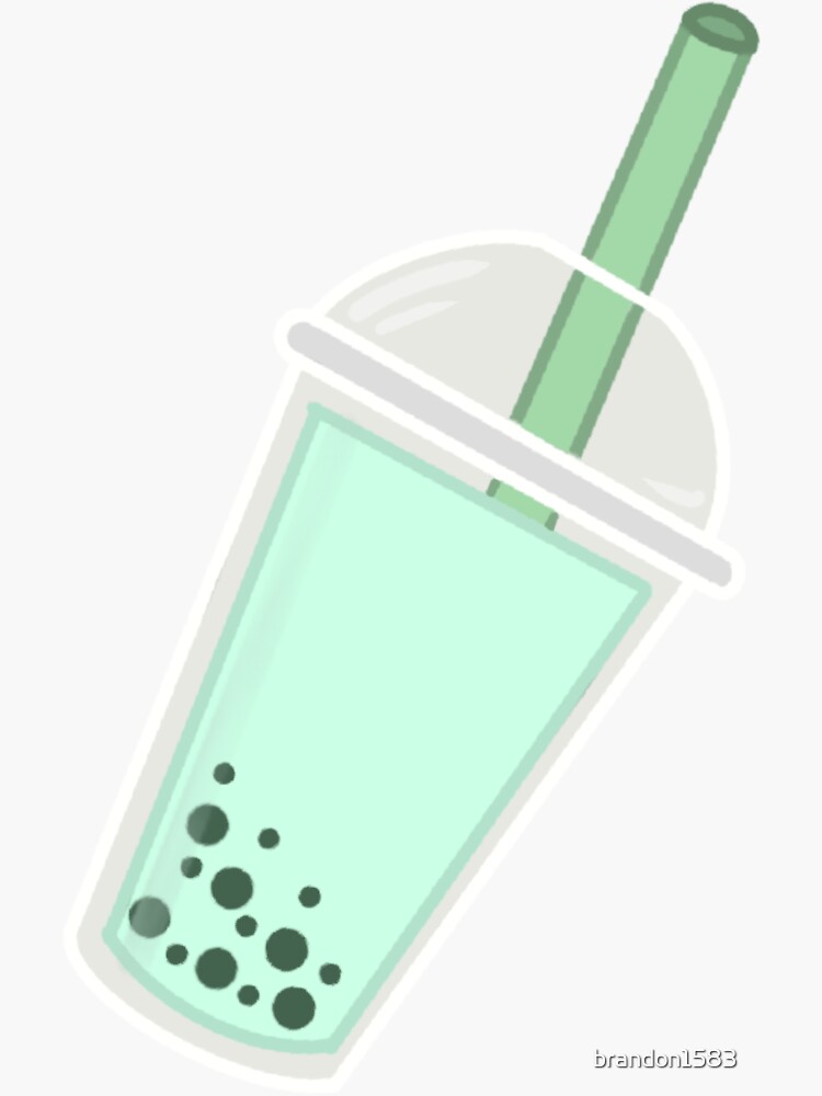 "mint green boba tea" Sticker for Sale by brandon1583 | Redbubble