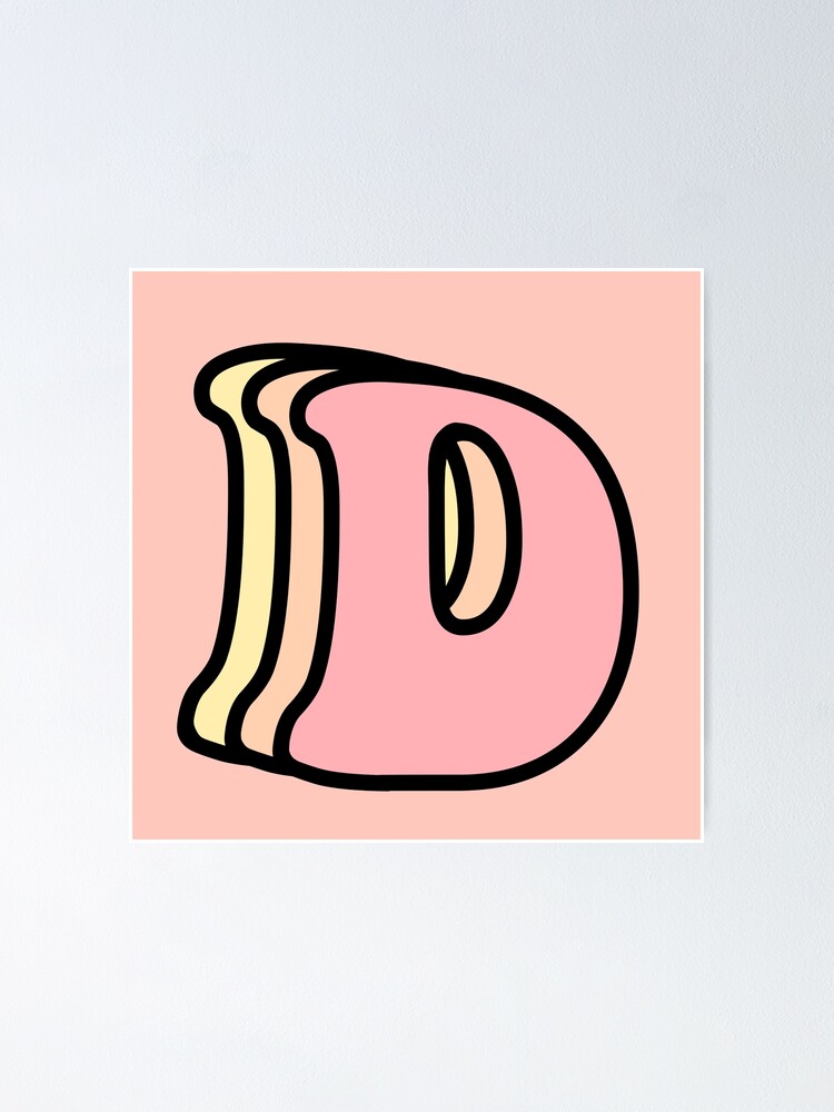 "Pink Aesthetic Groovy Letter D" Poster by CaitlinCerys | Redbubble