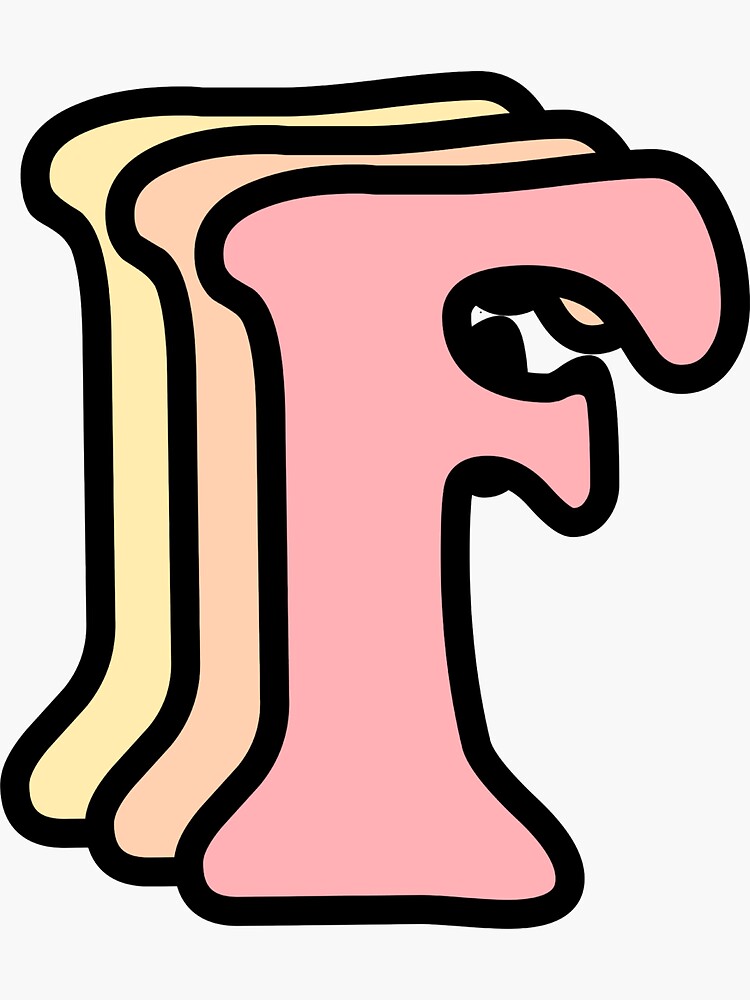 "Pink Aesthetic Groovy Letter F" Sticker by CaitlinCerys | Redbubble