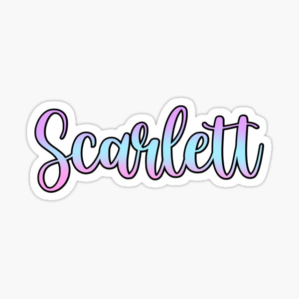 "Scarlett custom name" Sticker for Sale by pinkyypop | Redbubble