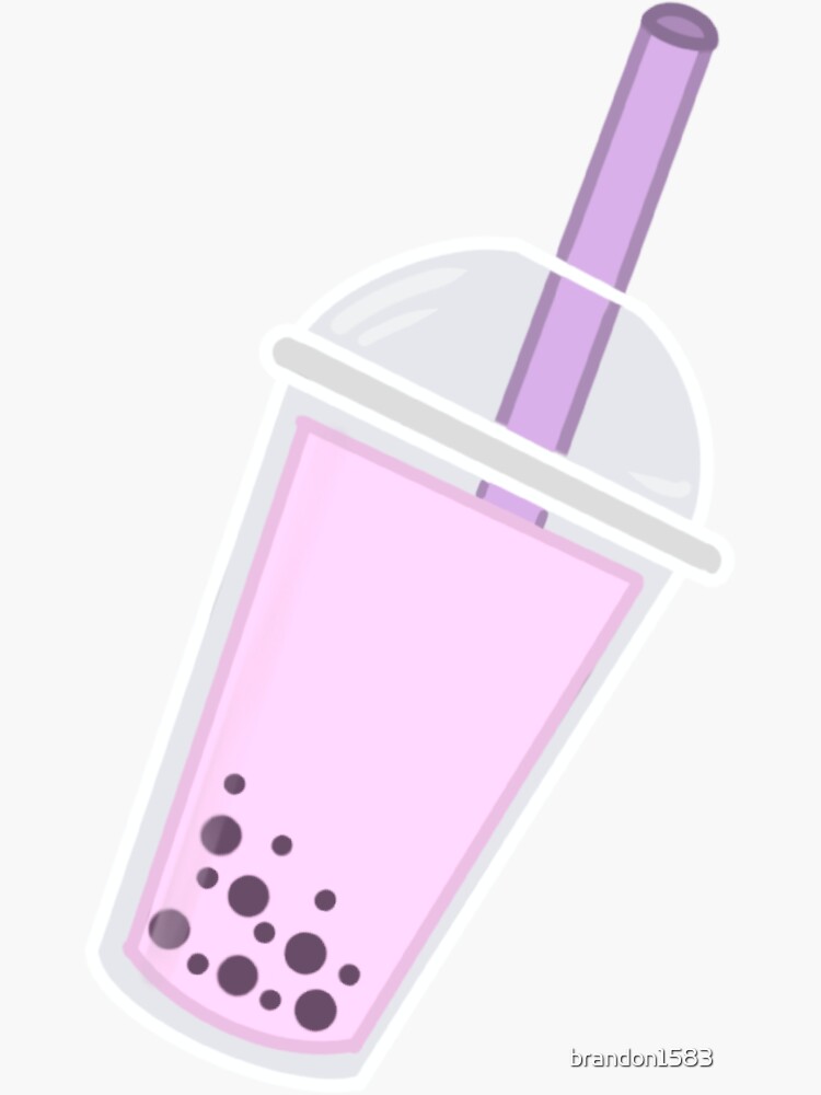 "pastel pink boba tea" Sticker for Sale by brandon1583 | Redbubble